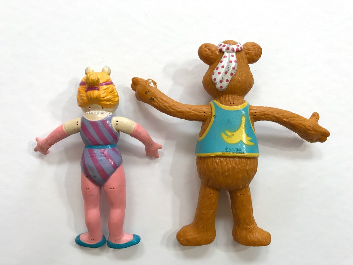 Muppets Bendy Figures Fozzie Bear Miss Piggy 1989 HAI Jim - Etsy
