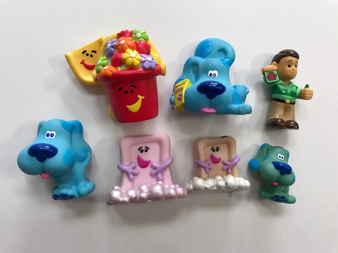 1997 Blues Clues Plastic Toys Lot Viacom Tyco Steve Slippery Soap Blue ...