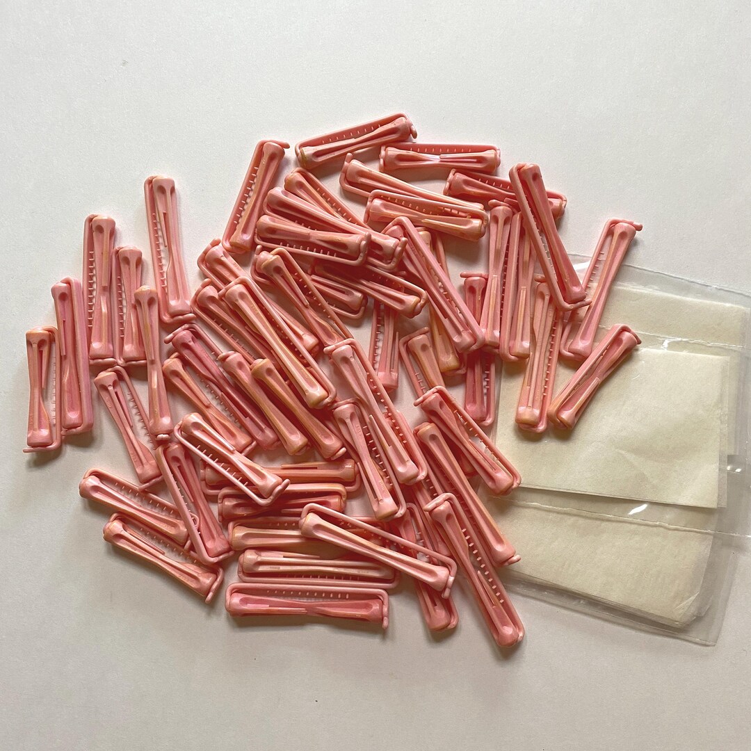 Vintage 70s 80s Swing Arm Perm Rods Hair Perming Curlers Pink Ladies ...