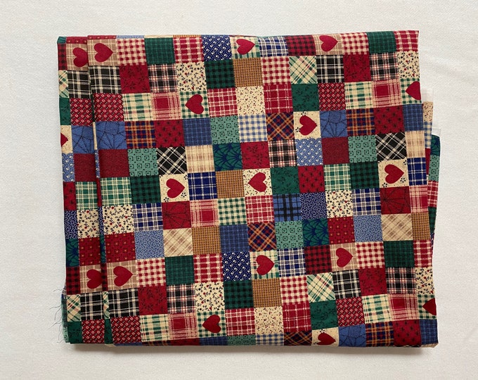 Vintage Cottage Core Fabric Piece 90s Cotton Fabric Sewing Craft ...