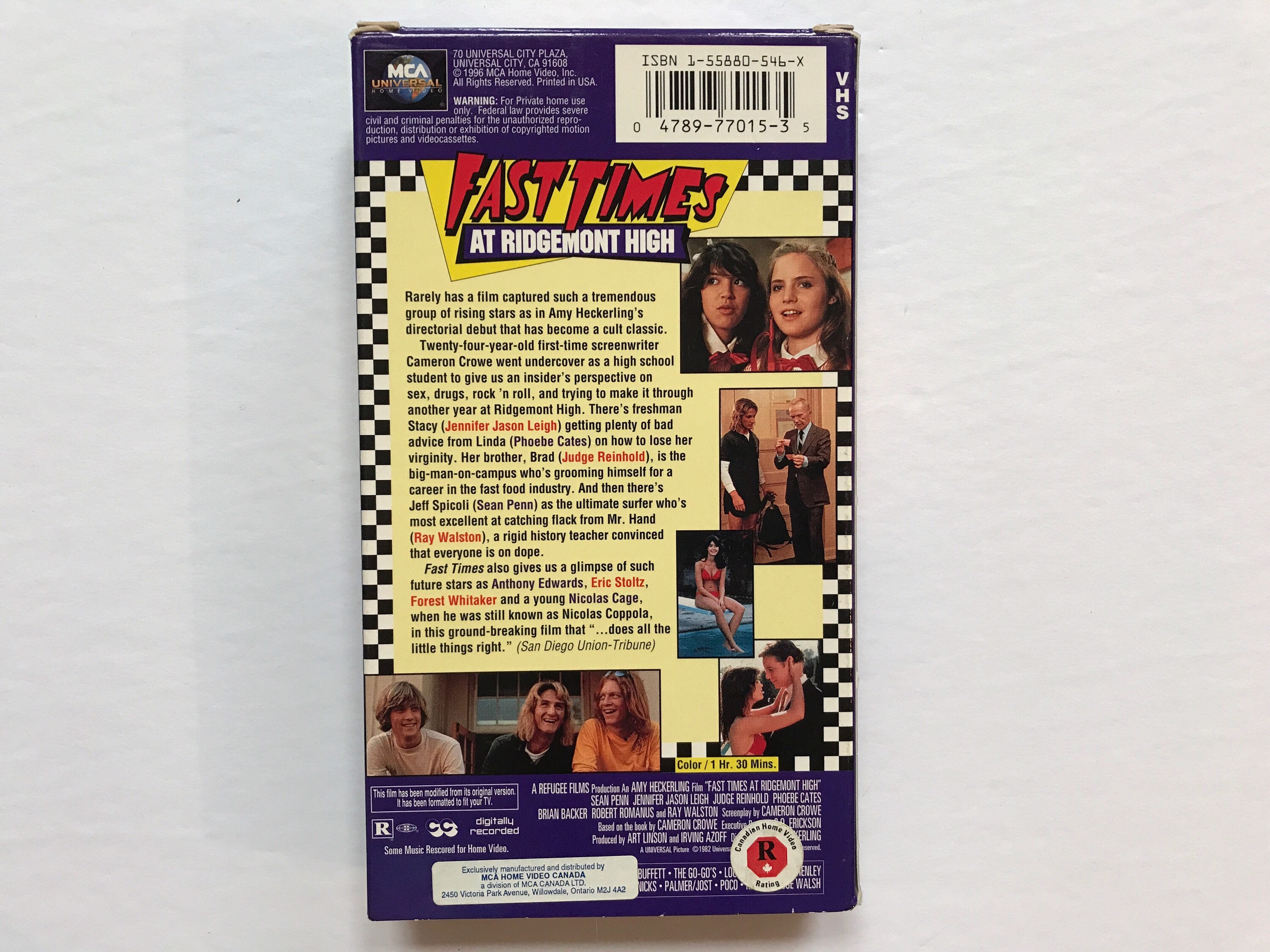 Vintage Fast Times at Ridgemont High VHS Video Tape 90s - Etsy Australia