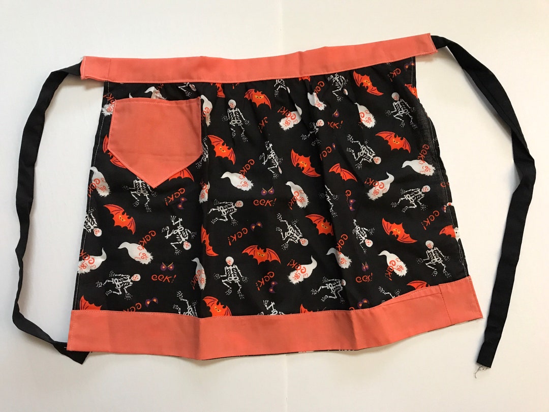 SALE Vintage Halloween Kitchen Apron Cooking Baking Kitsch Cute Retro ...