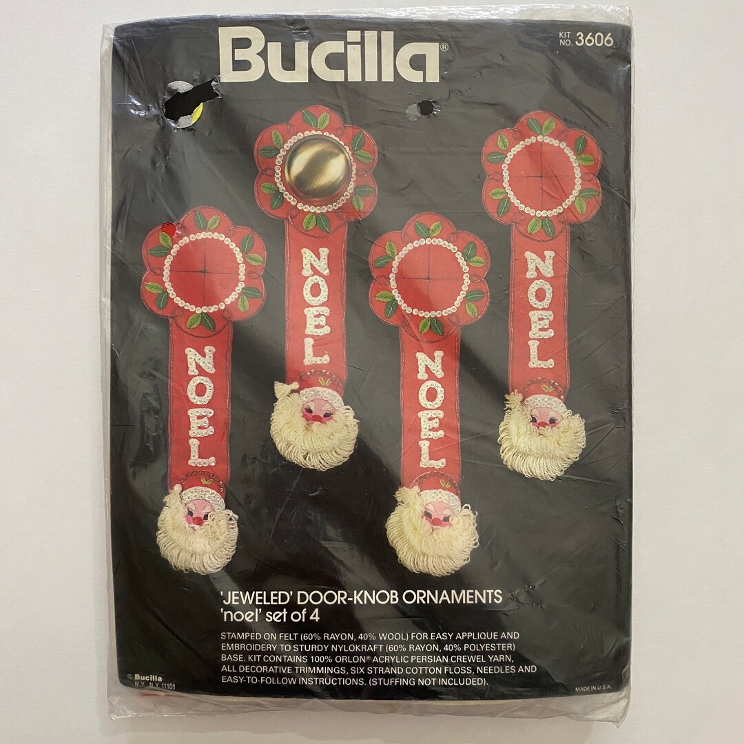 Bucilla Felt Door Knob Ornaments Kit OPENED SEE DESCRIPTION 3606 Made ...