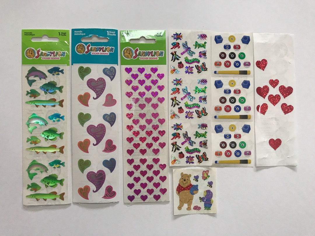 1990s Vintage Sandylion Stickers Bugs Hearts Metallic - Etsy