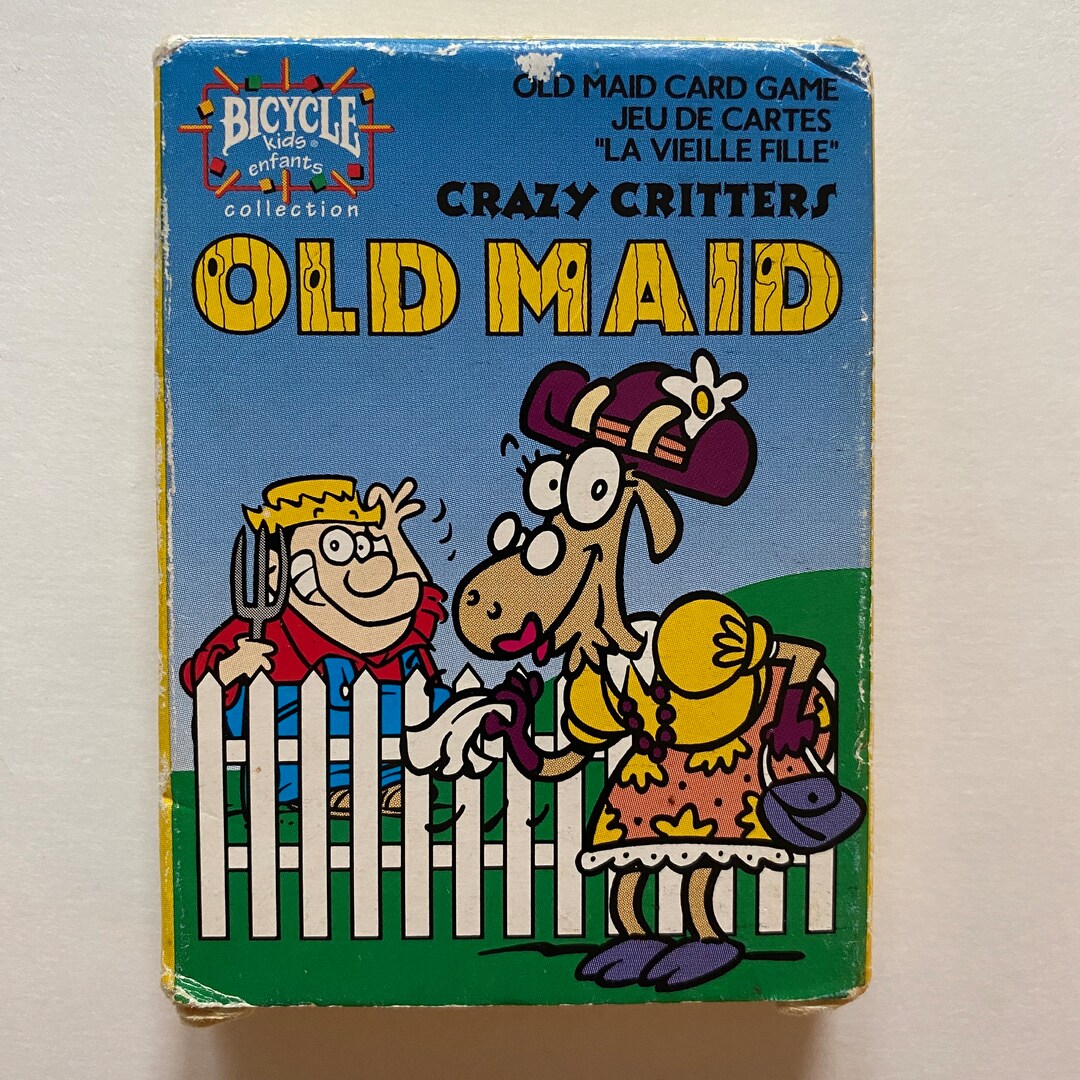 1993 Old Maid Playing Cards Set Kids Children Games Paper Ephemera 90s ...