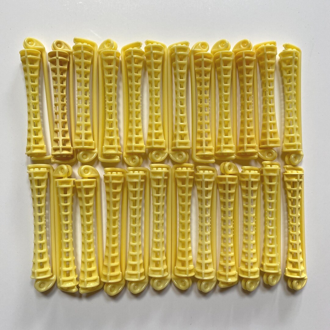 Vintage Swing Arm Perm Rods Hair Perming Curlers Yellow Tool Supply ...