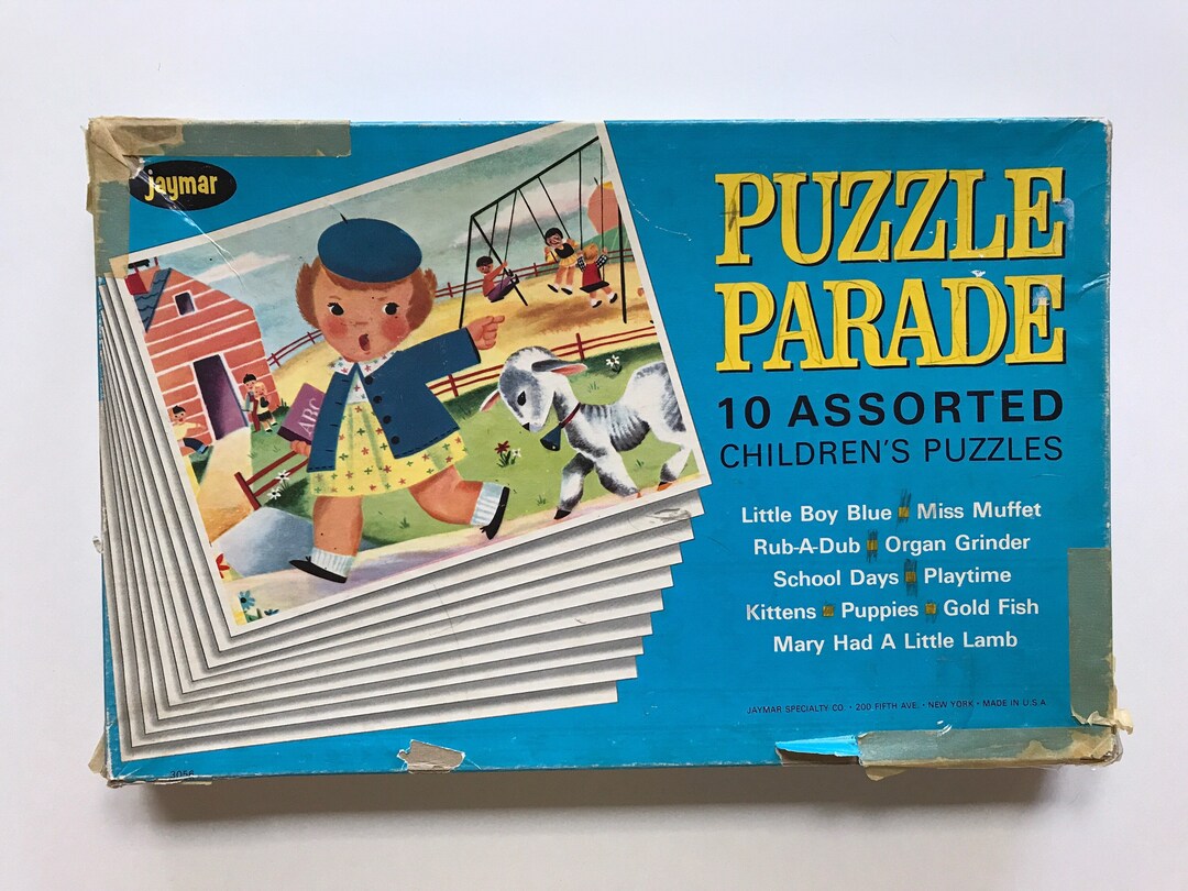 SALE 60s Jaymar Kids Puzzles Set COMPLETE RARE Unique Collectible Lot ...