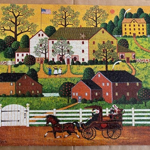Charles Wysocki Americana Jigsaw Puzzle MISSING 1 PIECE Made in USA ...