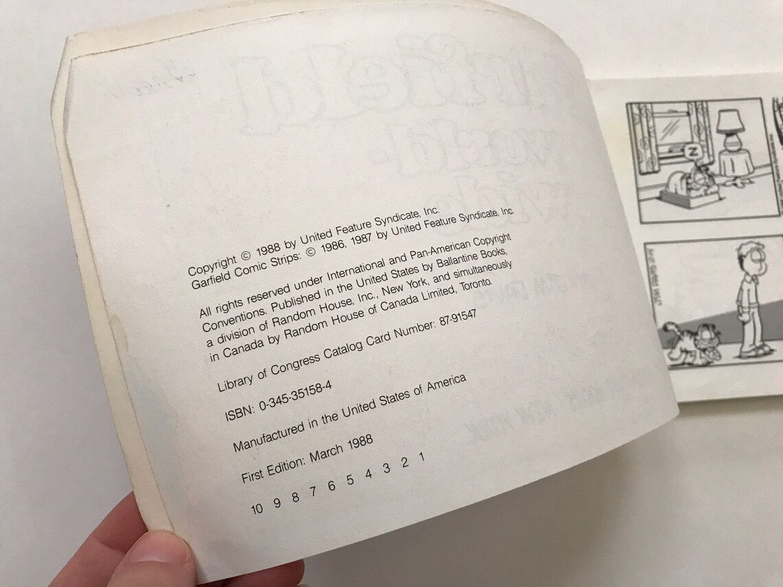 1980s Garfield World Wide Comic Strip Book - Etsy