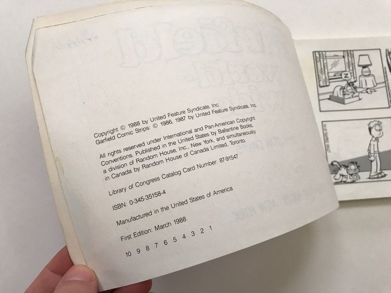 1980s Garfield World Wide Comic Strip Book Kids Children | Etsy