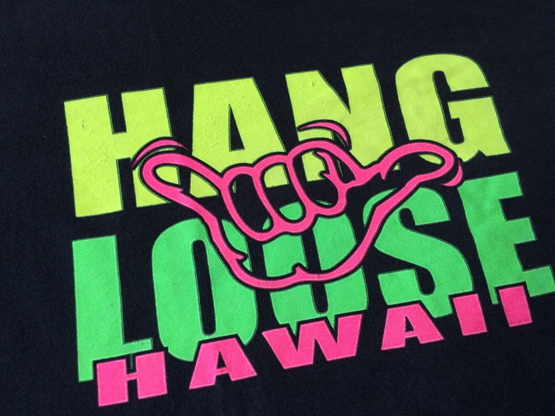 90s Neon Hang Loose Hawaii Surfer Tshirt Tee Shirt Mens Medium | Etsy