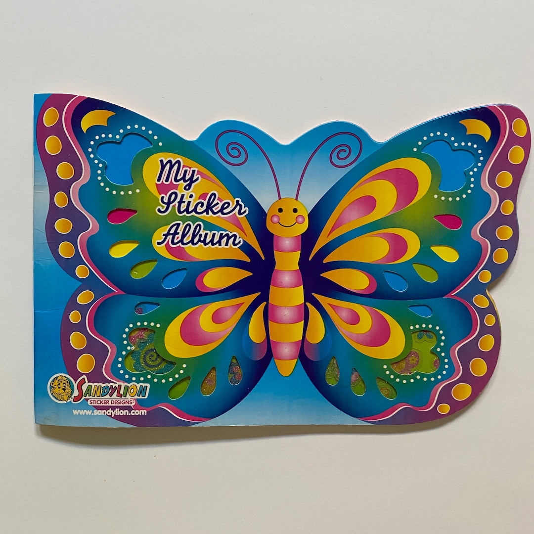 Sandylion Butterfly My Sticker Album Collectible Sticker Book Kids 2002 ...