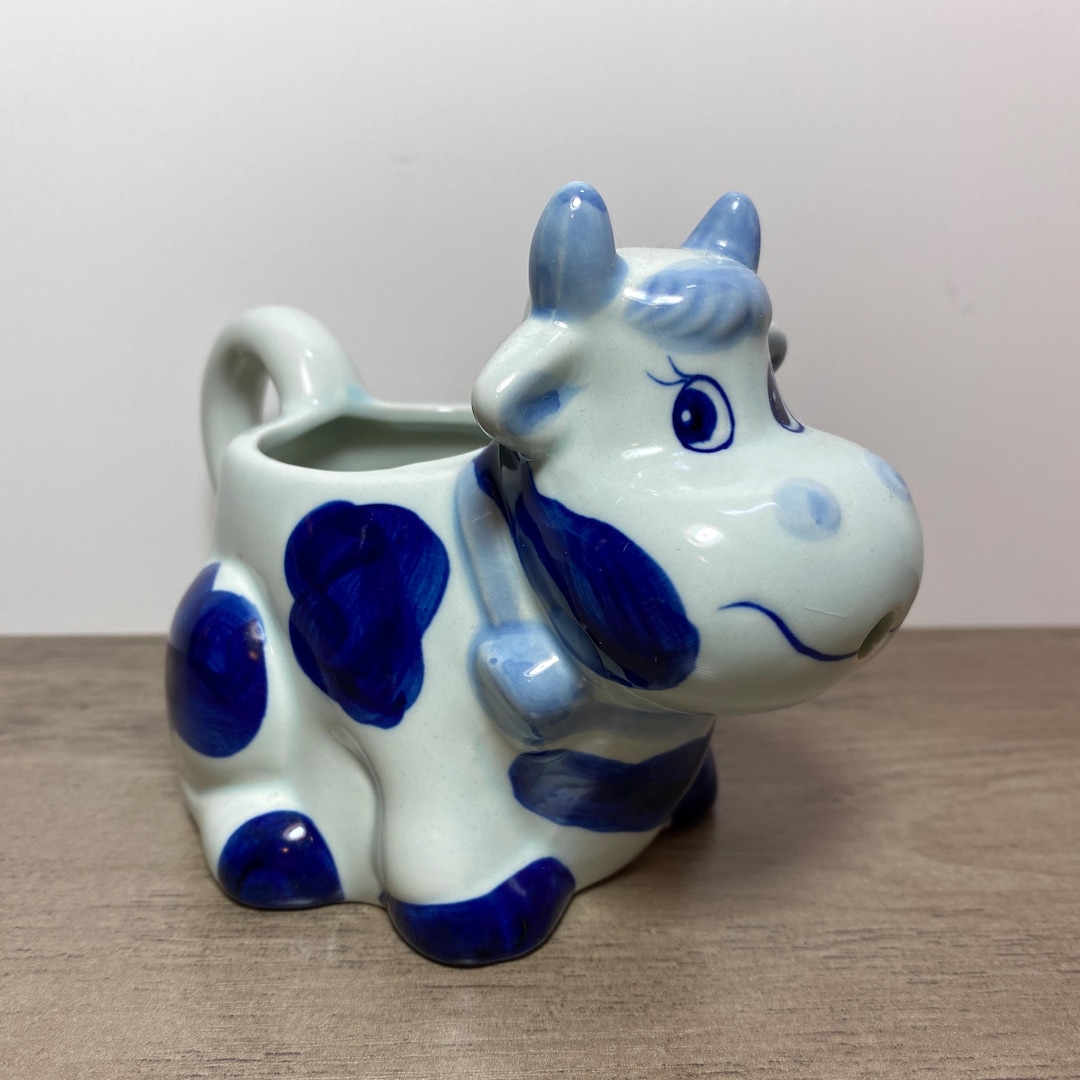 Delfts Blue Creamer Cow Milk Pourer Dutch Holland Blue and White Home ...