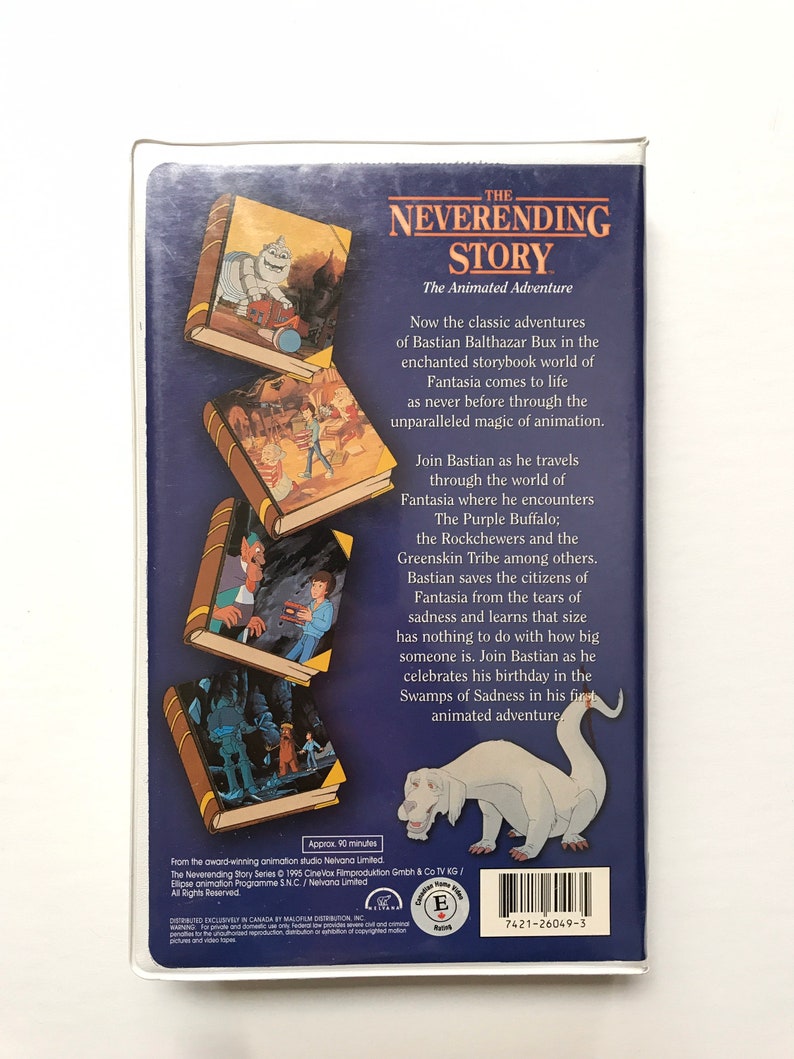 The Neverending Story Animated Adventure VHS Video Tape Tested | Etsy