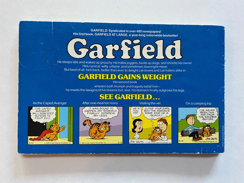 1980s Garfield Gains Weight Comic Strip Book Kids Children - Etsy