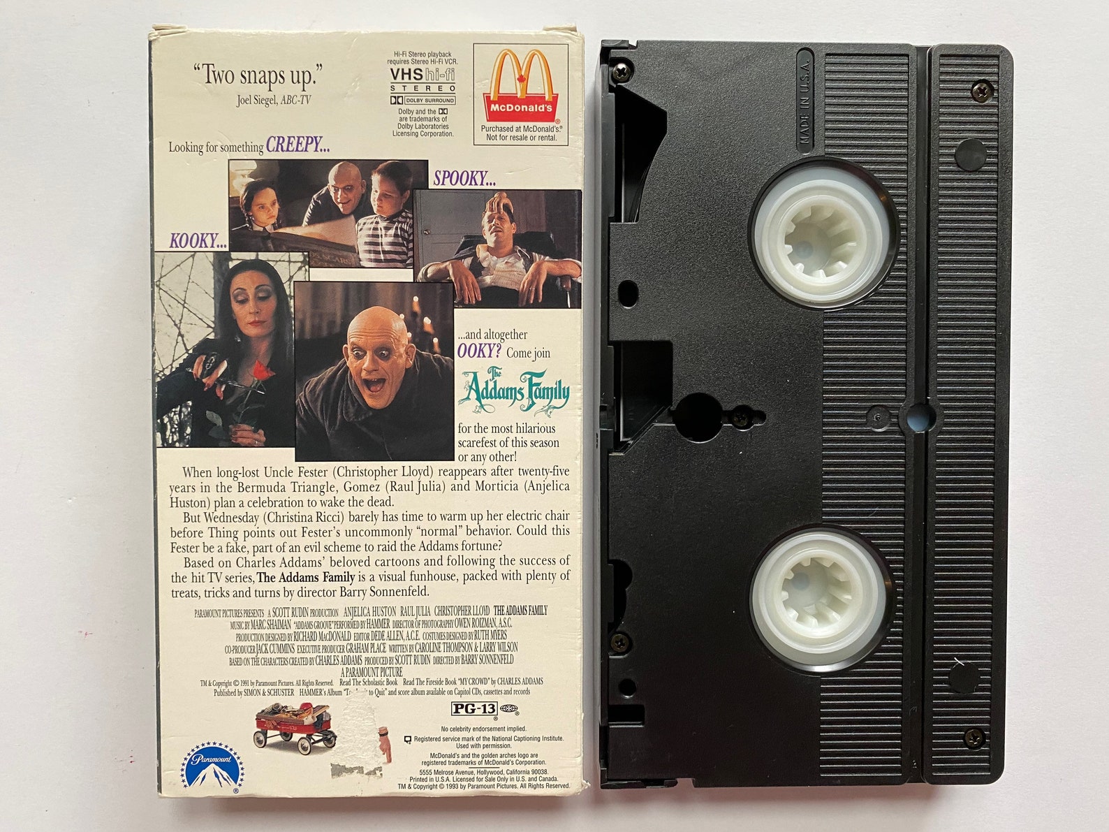 1993 the Addams Family VHS Video Tape Movie Tested Working Preowned 90s ...