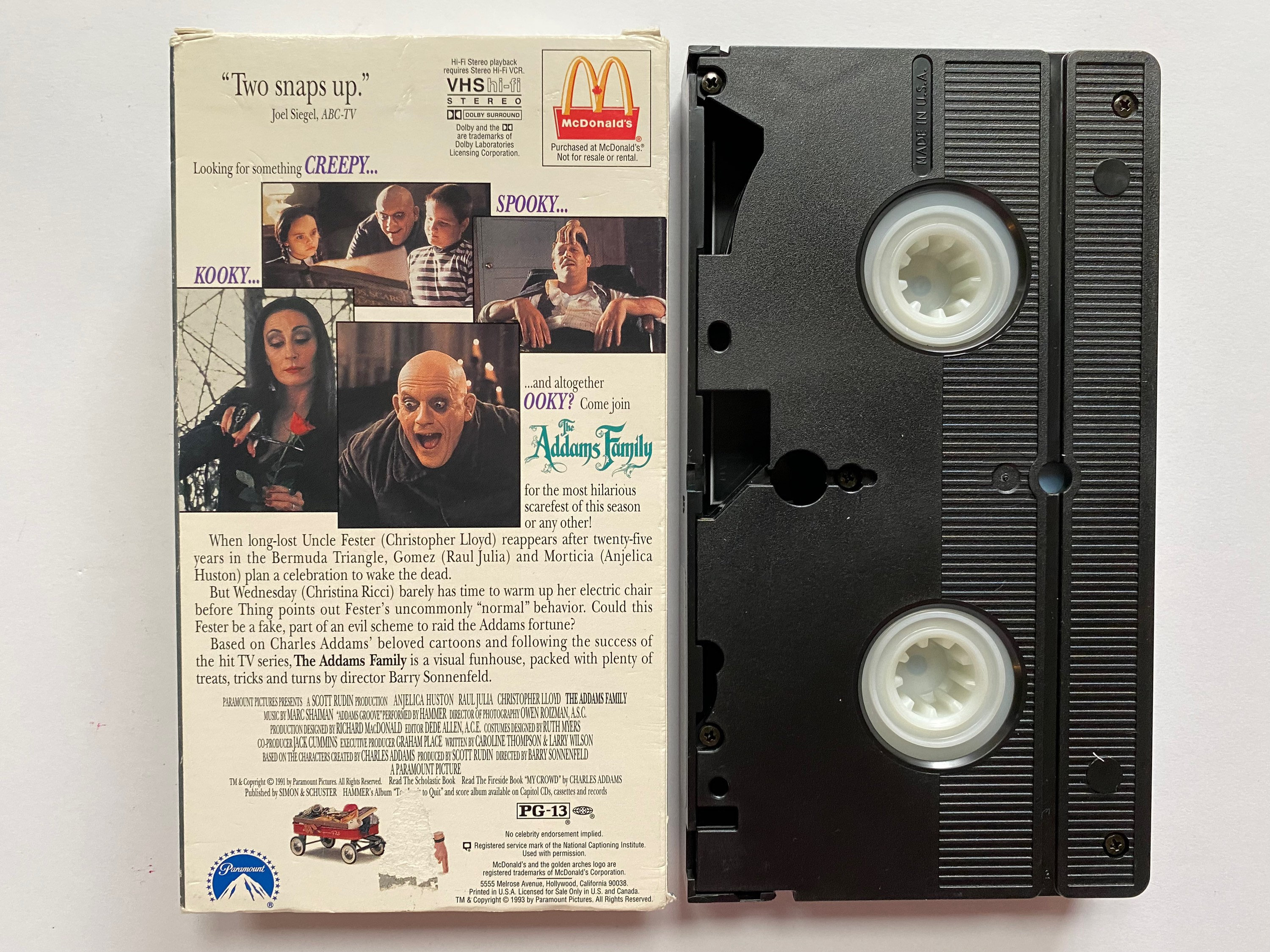1993 the Addams Family VHS Video Tape Movie Tested Working Preowned 90s ...