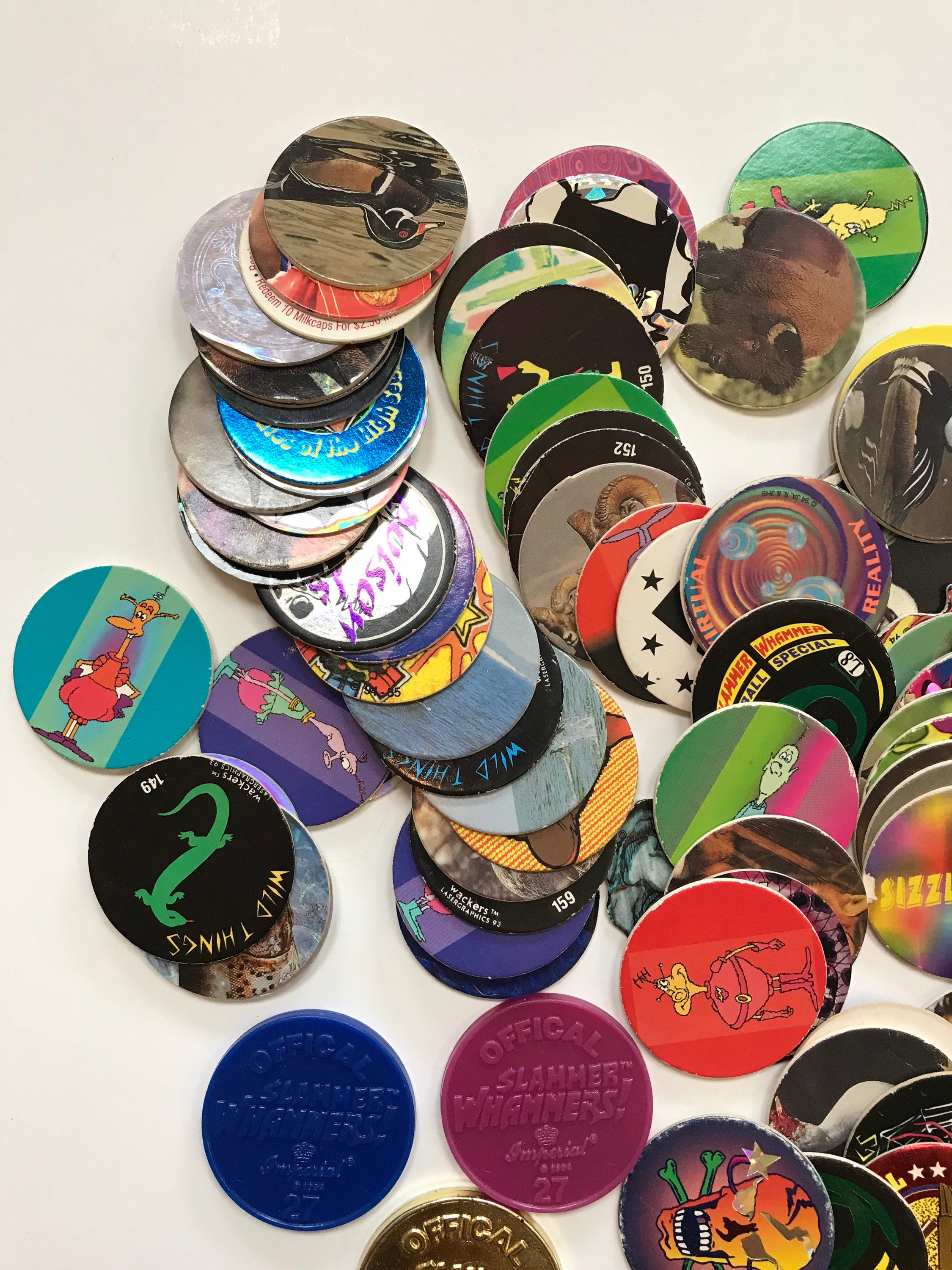 1990s Blank Back Pogs in Collector Tube 3 Limited Edition | Etsy