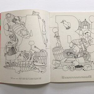 Vintage ABC Coloring Book Retro 70s Kids Children Colour Pages Richard ...