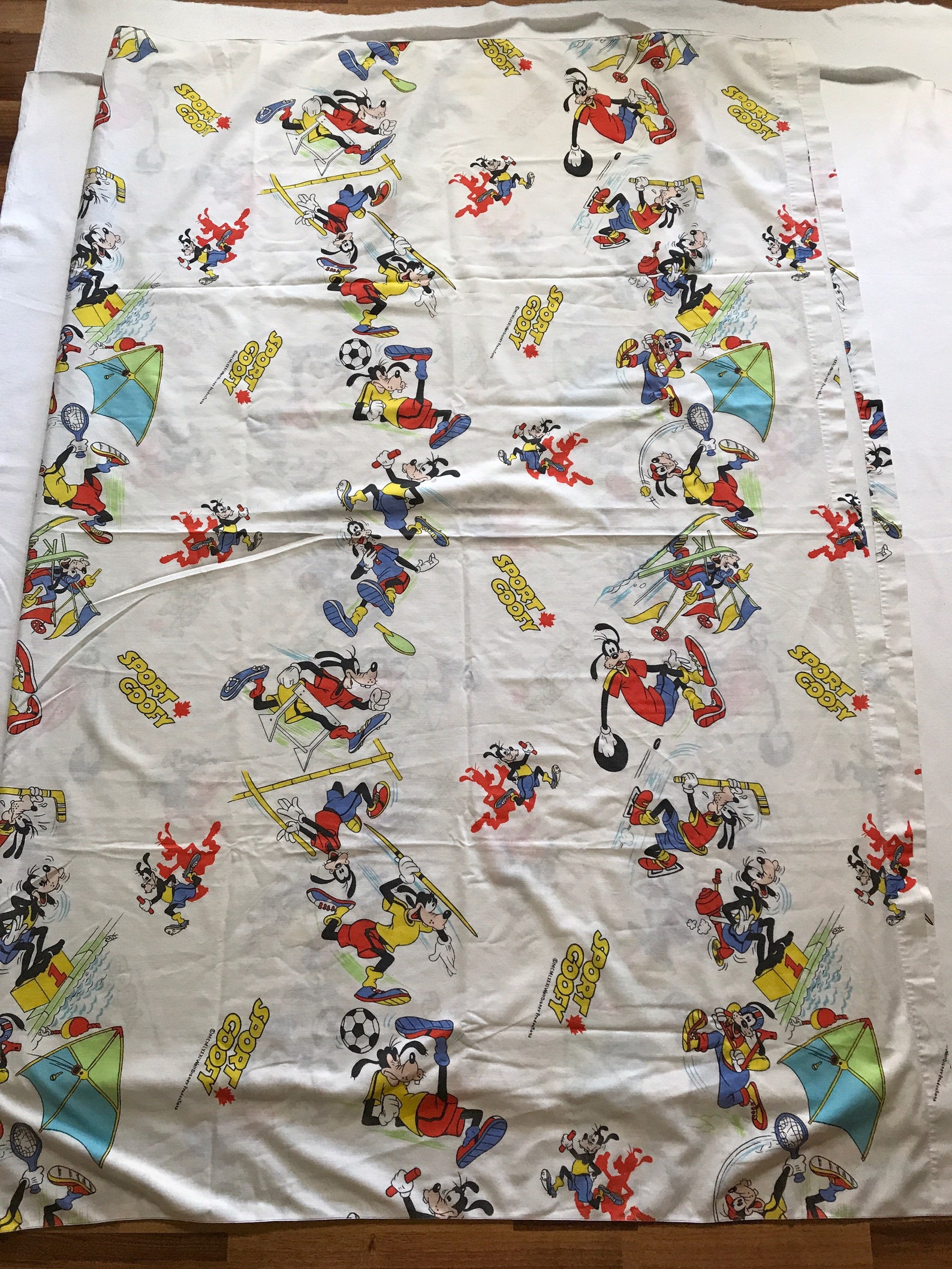 1980s Disney Goofy Sport Twin Flat Sheet 80s Kids Bedding Boys - Etsy