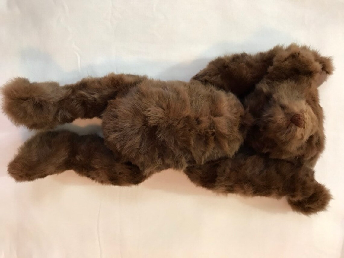 Large Real Rabbit Fur Teddy Bear Fully Jointed Soft Fluffy | Etsy