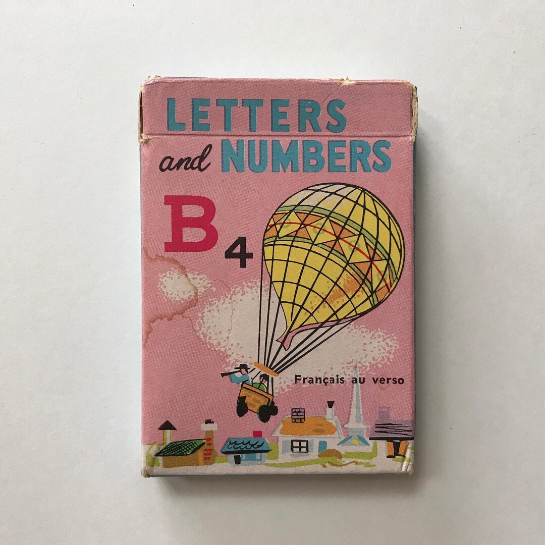 SALE Letters and Numbers Playing Cards Set Russell Card Games Kids RARE ...