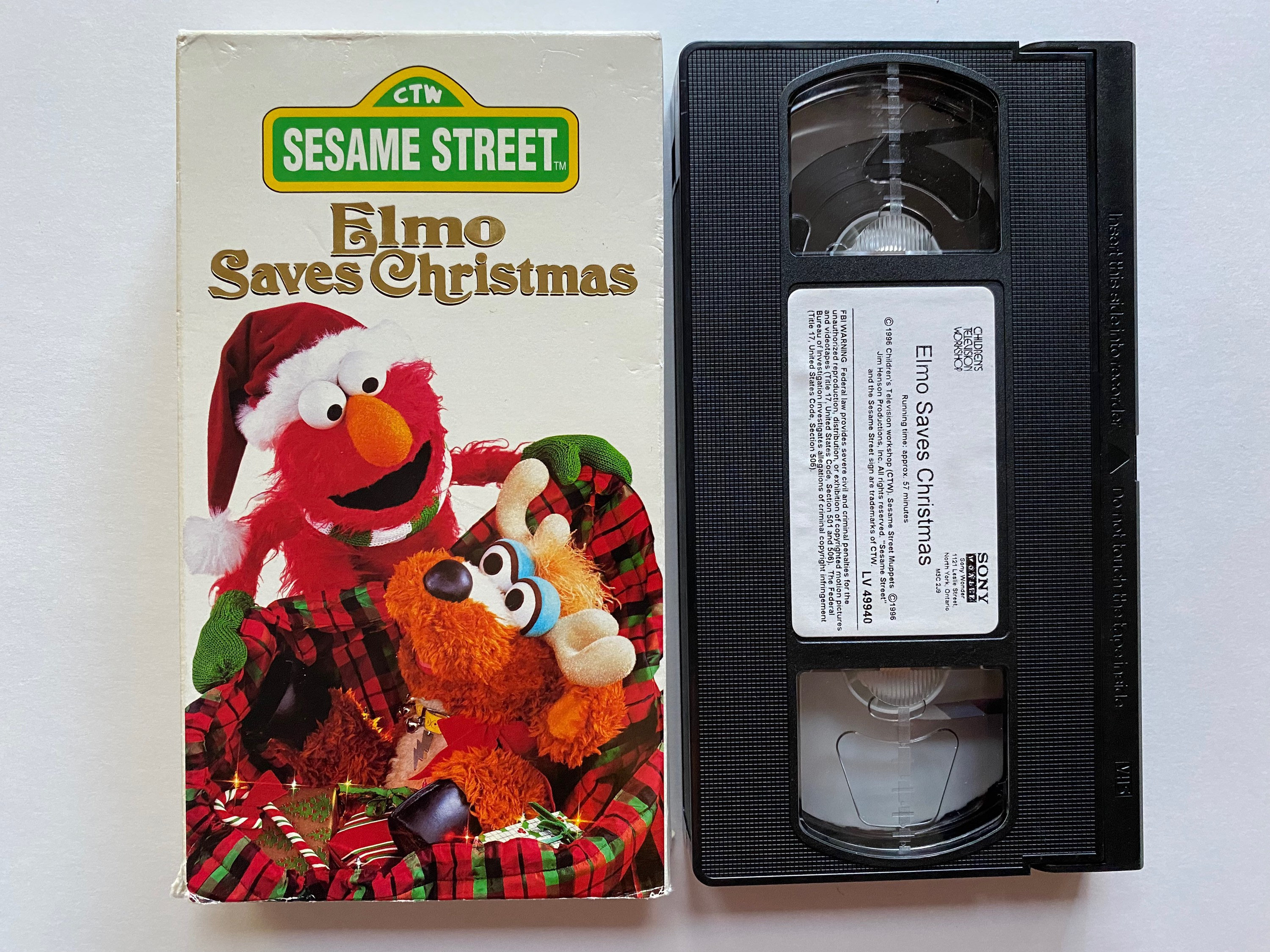 Sesame Street Elmo Saves Christmas Vhs