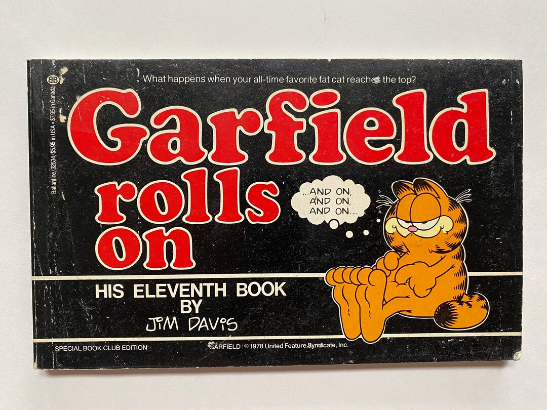 1985 Garfield Rolls on Comic Strip Book Kids Children Funnies 11th Book ...