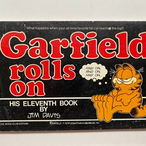 1985 Garfield Rolls on Comic Strip Book Kids Children Funnies 11th Book ...