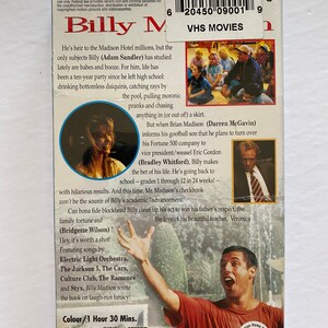 1995 Billy Madison VHS Video Factory SEALED With Watermark Adam Sandler ...