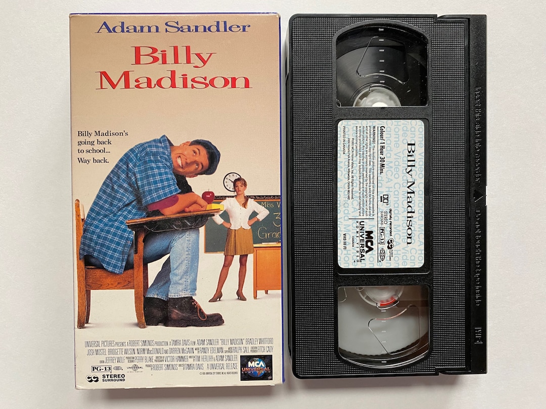 1995 Billy Madison VHS Video Movie Film Adam Sandler Comedy - Etsy