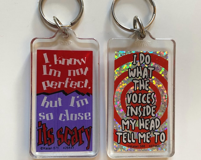 Keychains Pair 90s Early 2000s Spencers Gifts Novelty Key Chains - Etsy
