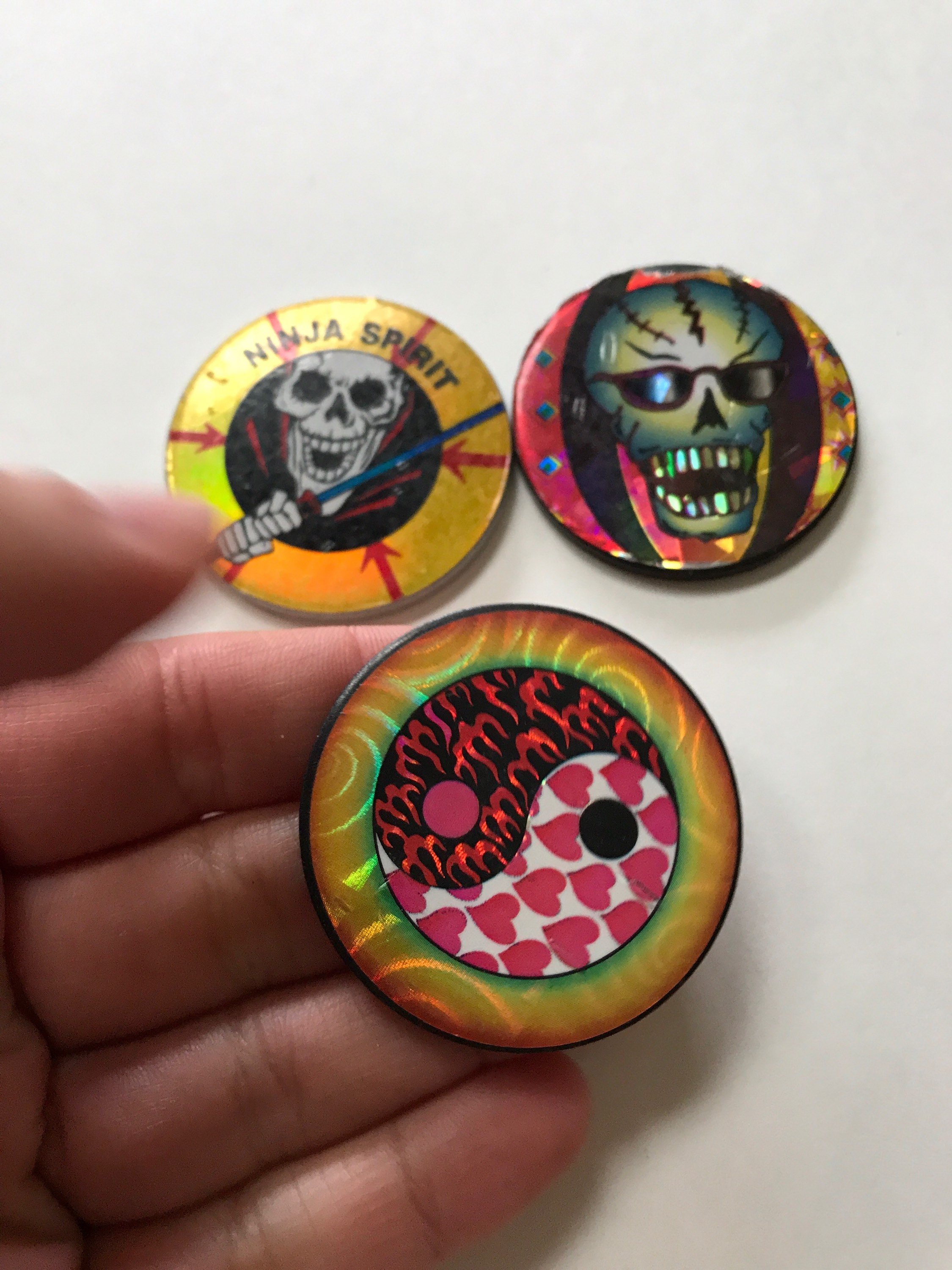 1990s Pog Slammers Heavy Metal Unofficial Skulls Poison Magic | Etsy