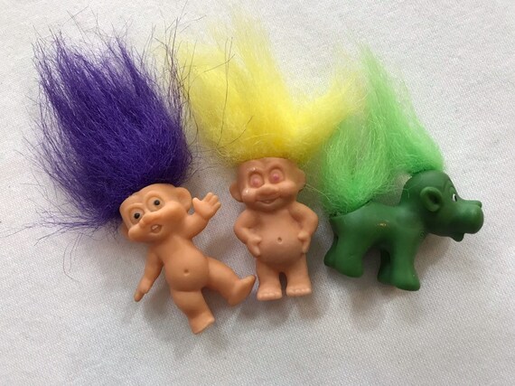 1990s Creata Mini Trolls Animal Tiny Small Treasure Trolls | Etsy