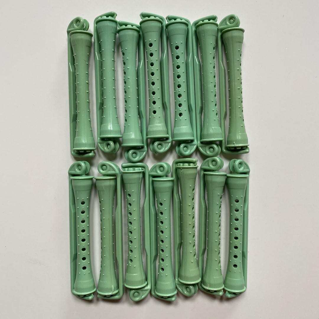 Vintage Swing Arm Perm Rods Hair Perming Curlers Green Tool Supply USA ...