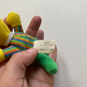 Sesame Street Bert Mini Bean Filled Plush Toy Kelloggs Exclusive 1999 ...
