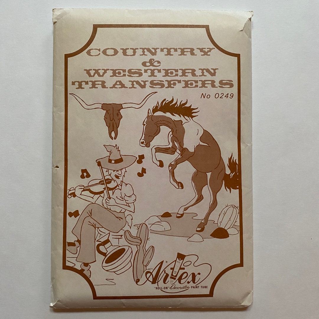 Artex Hot Iron on Transfer Patterns for Embroidery Country and Western ...