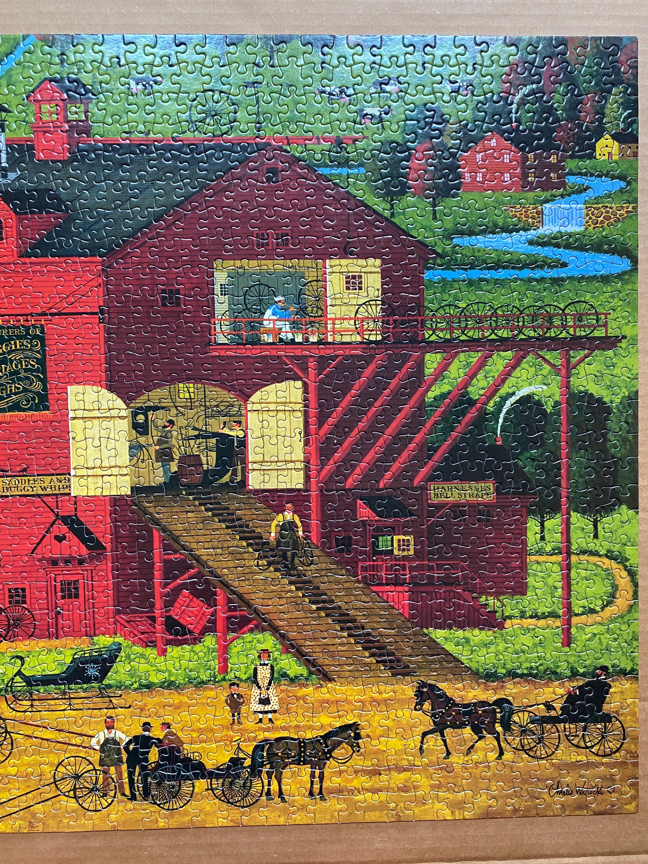 Charles Wysocki Americana Jigsaw Puzzle Caleb's Buggy Barn Made in USA ...