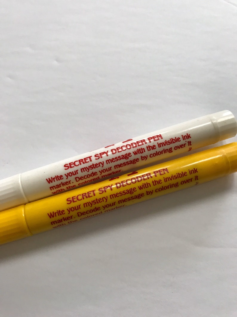 1996 Harriet The Spy Invisible Ink Secret Decoder Pens Markers | Etsy