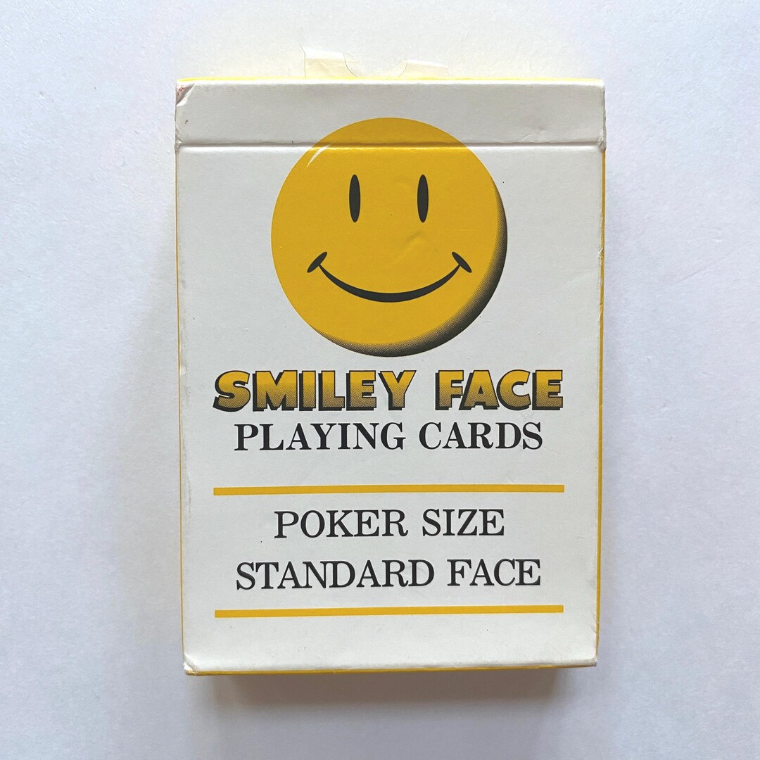 SALE Smiley Face Playing Cards Poker Size Complete Deck Plastic Coated ...