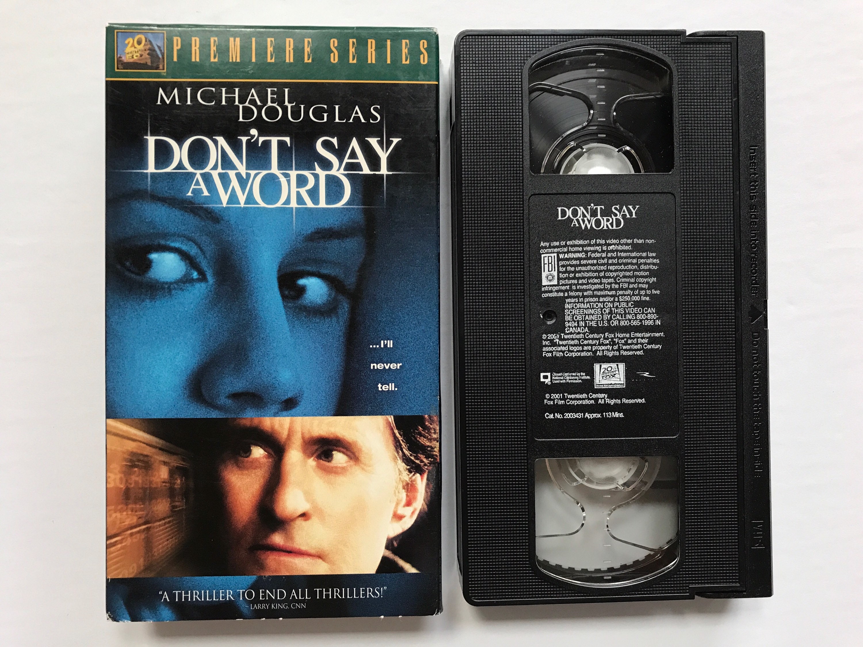 2002 Dont Say a Word VHS Video Tape Movie Full Length Crime - Etsy