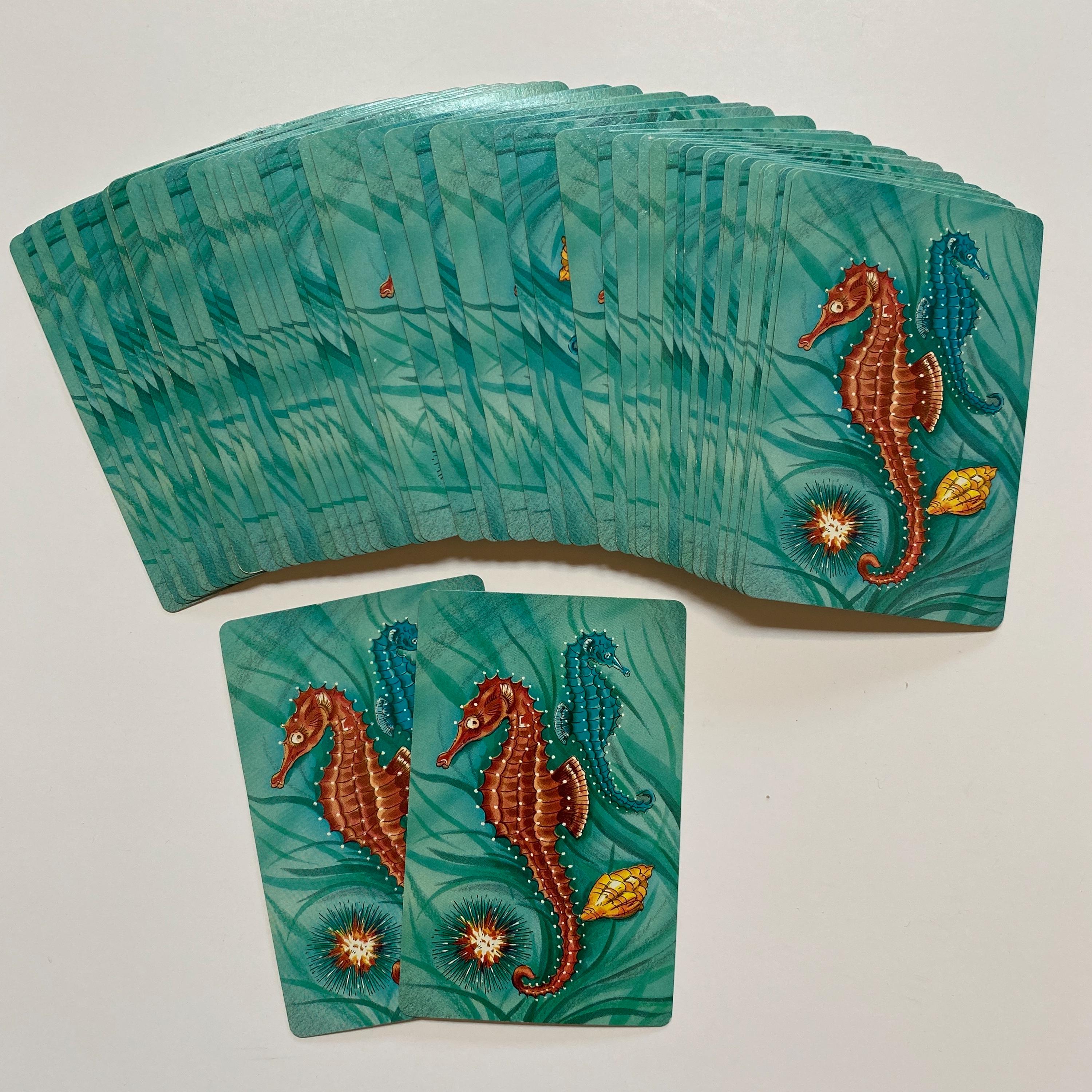 Seahorse Playing Cards Complete Deck Stardust Plastic Coasted Nu-vue ...