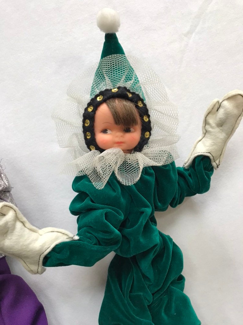 Vintage Handmade Christmas Pixie Dolls 60s 70s Velvet Holiday Decor - Etsy