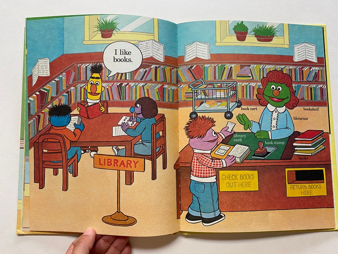 I Like School Sesame Street Jim Henson Muppets Book Childrens Picture ...