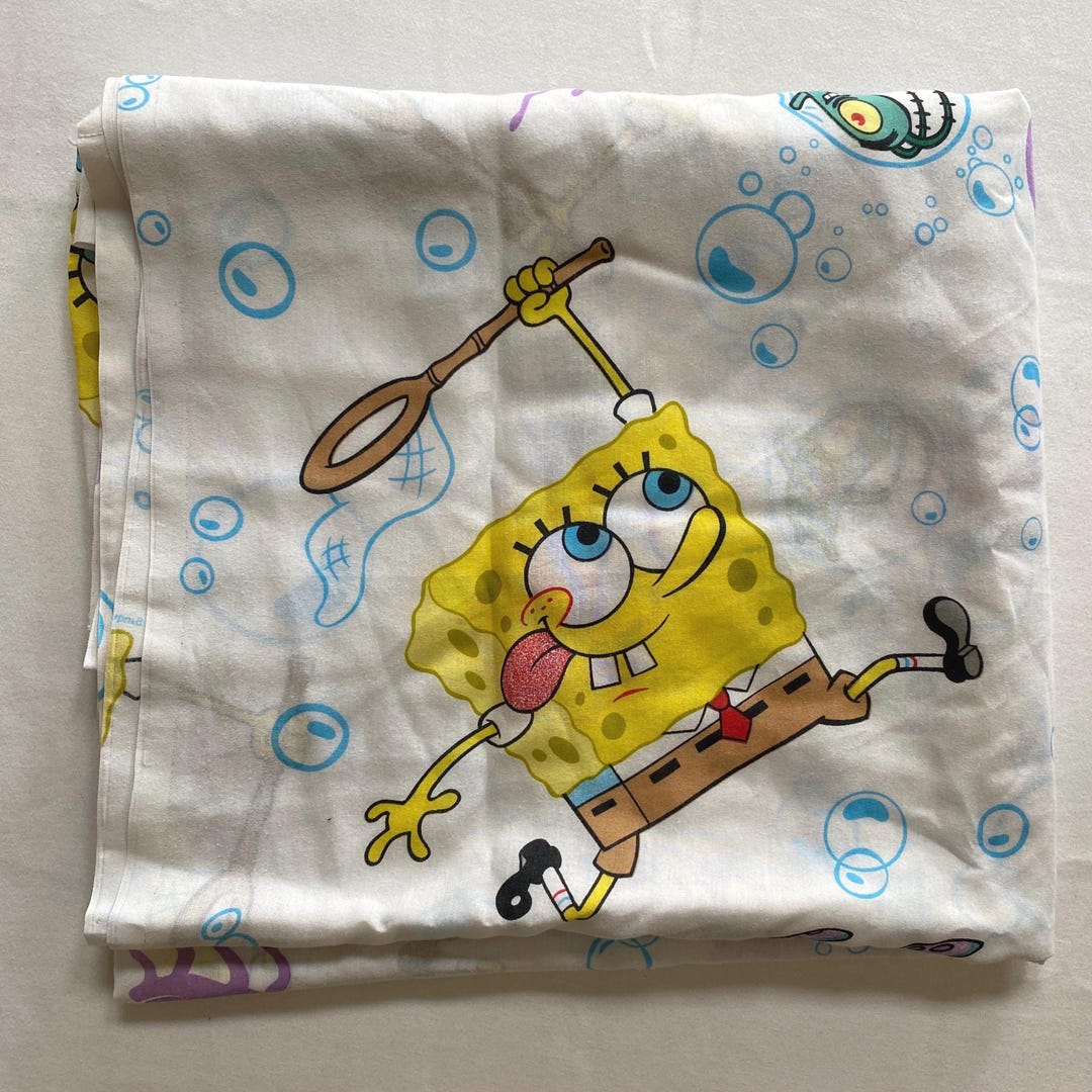 Spongebob Squarepants Twin Flat Sheet 2003 Kids Character Linens ...
