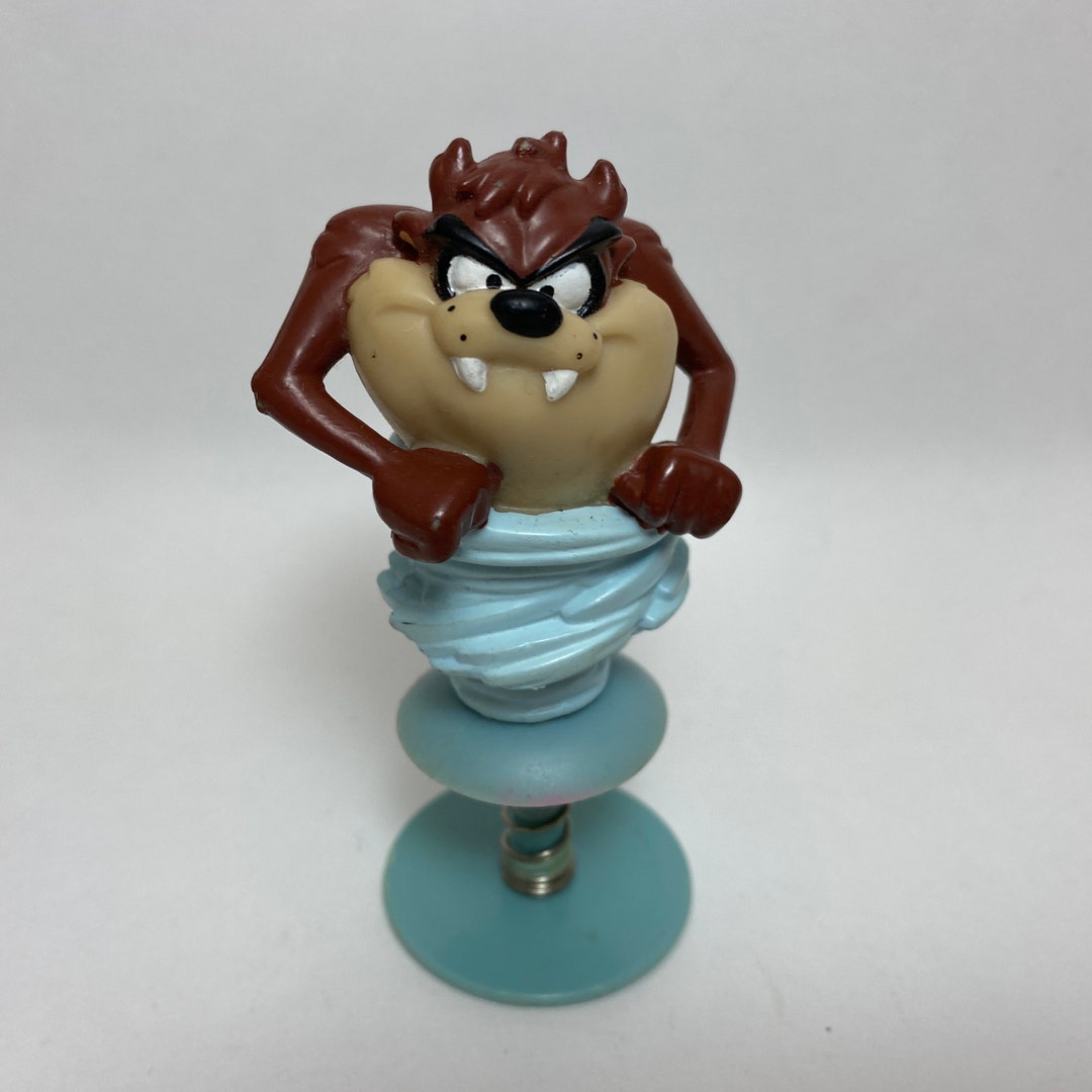 Looney Tunes Tazmanian Devil Spring Loaded Suction Cup Hopping Toy 90s ...