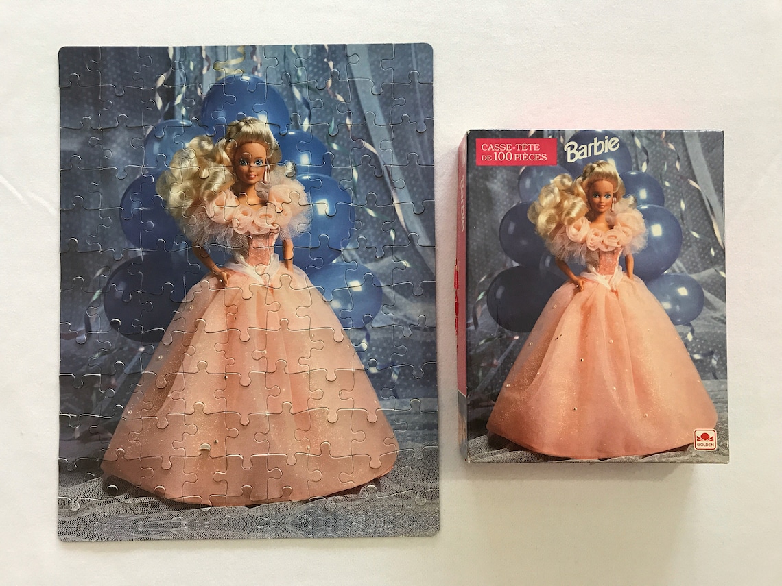 1990s Barbie Jigsaw Puzzle COMPLETE 100 Pieces Kids Game Mattel - Etsy