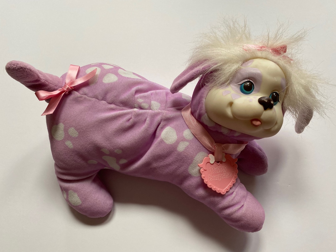 1990s Puppy Surprise Hasbro Plush Stuffed Animal RARE Purple 90s Girls ...