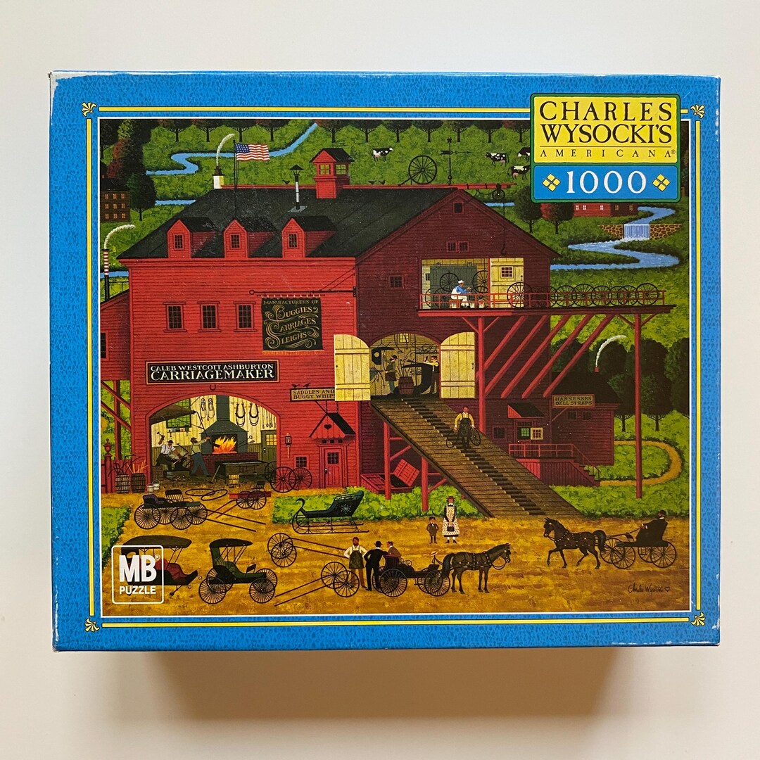 Charles Wysocki Americana Jigsaw Puzzle Caleb's Buggy Barn Made in USA ...