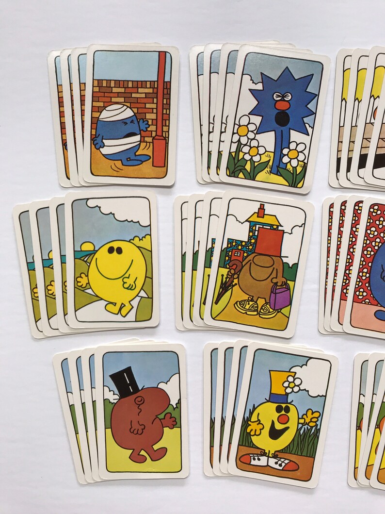 Rare Mr Men Snap Playing Cards Game COMPLETE HTF Deck Game - Etsy